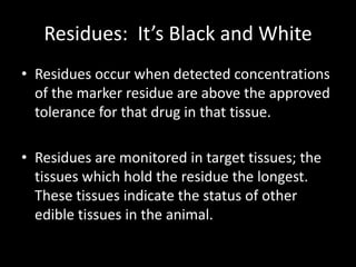 Residues and How to Avoid Them: It's Black and White- Mike Apley | PPTX