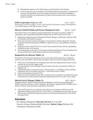 Michael J Baugh Linked In Resume | PDF