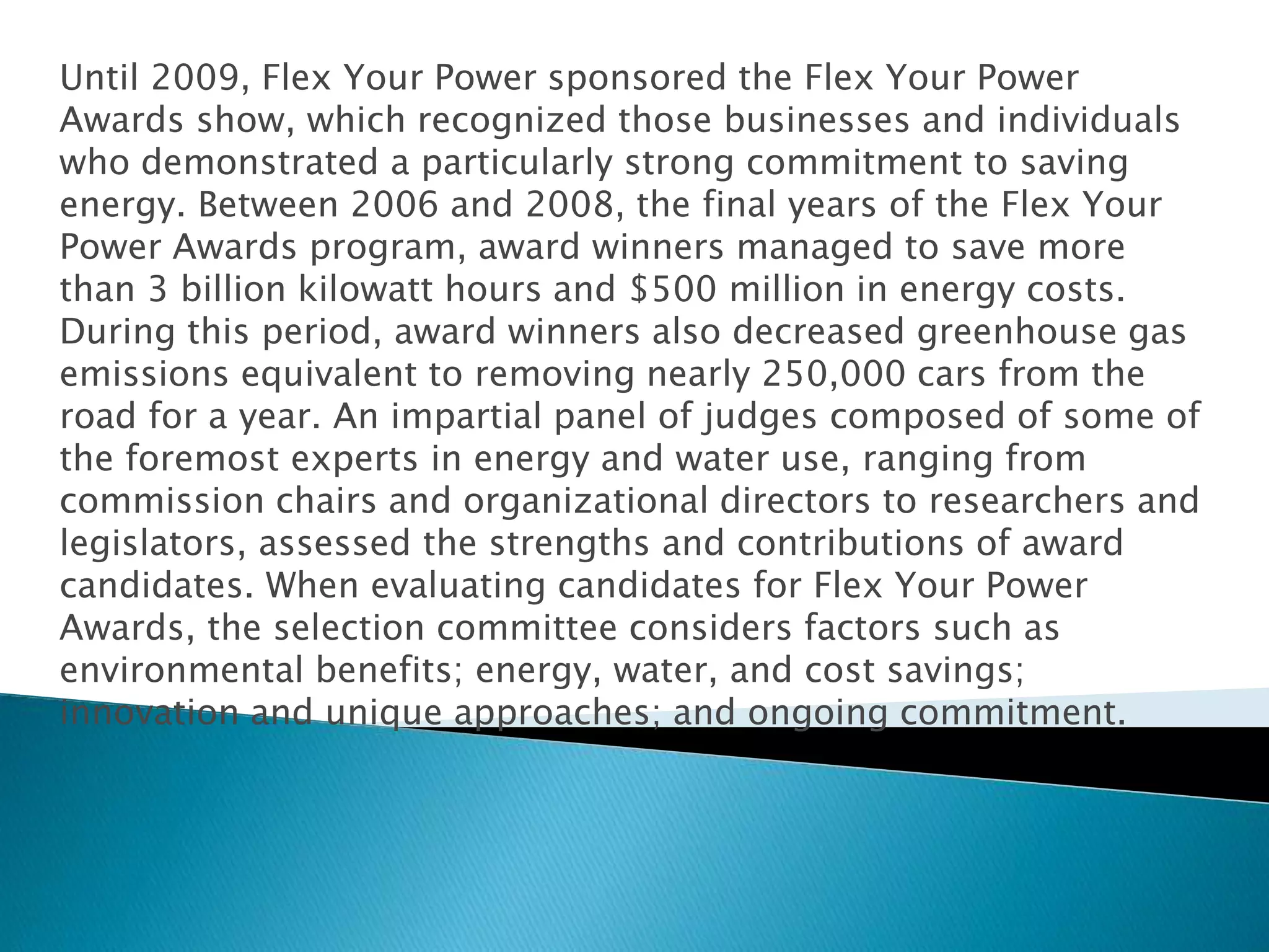Flex Your Power Awards, by Mike Beacham | PPTX