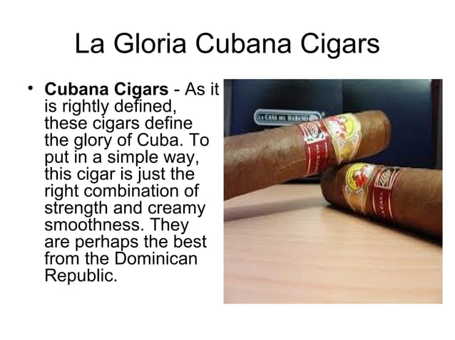 List & Types of Top Cuban Cigars | PPT