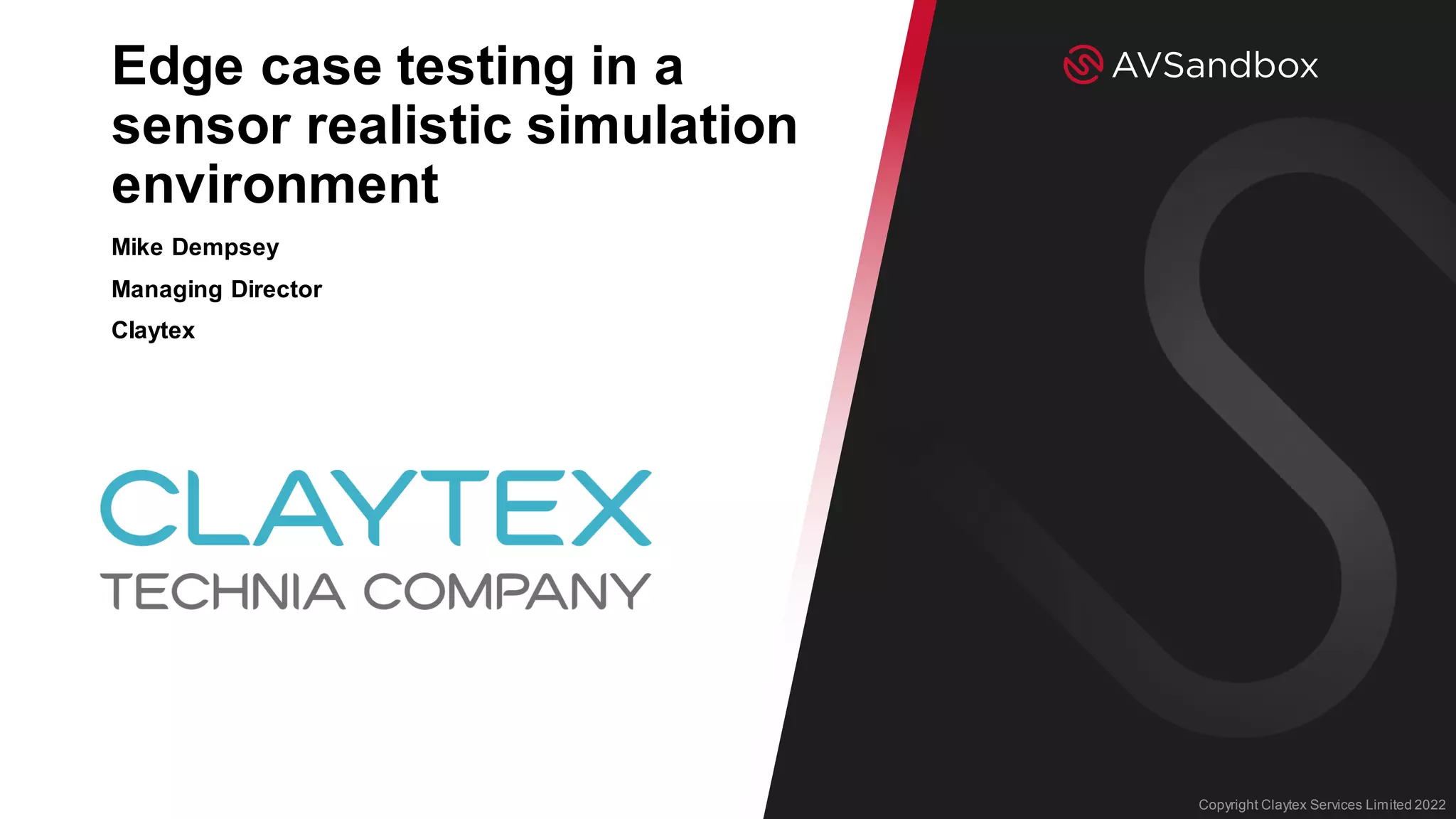 EDGE CASE TESTING IN A SENSOR-REALISTIC SIMULATION ENVIRONMENT | PPT