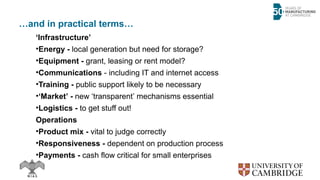 Cambridge | Jan-16 | Distributed Manufacturing in developing countries ...
