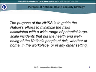 Mike Harryman National Health Security Strategy.ppt