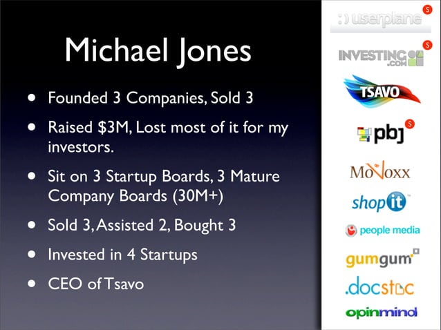 Bootstrapping 101 - Mike Jones - Startonomics LA 2009 | PPT Bootstrapping 101 - Mike Jones - Startonomics LA 2009 | PPT