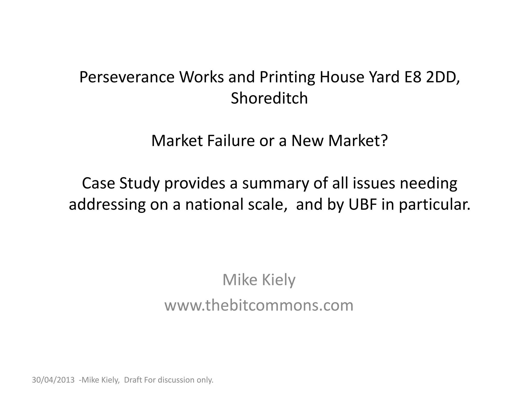 Mike Kiely - the bit commons - persverance works | PPT