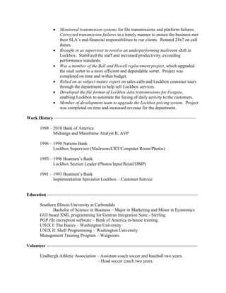 Mike Marshall Resume | PDF
