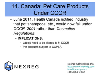 Nexreg - SATA Presentation - Sept. 2011 | PPT