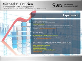 Mike O\'Brien: Visual Resume | PPT