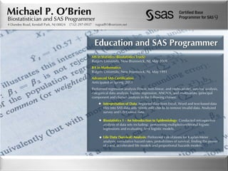 Mike O\'Brien: Visual Resume | PPT