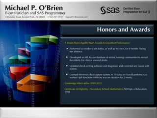 Mike O\'Brien: Visual Resume | PPT