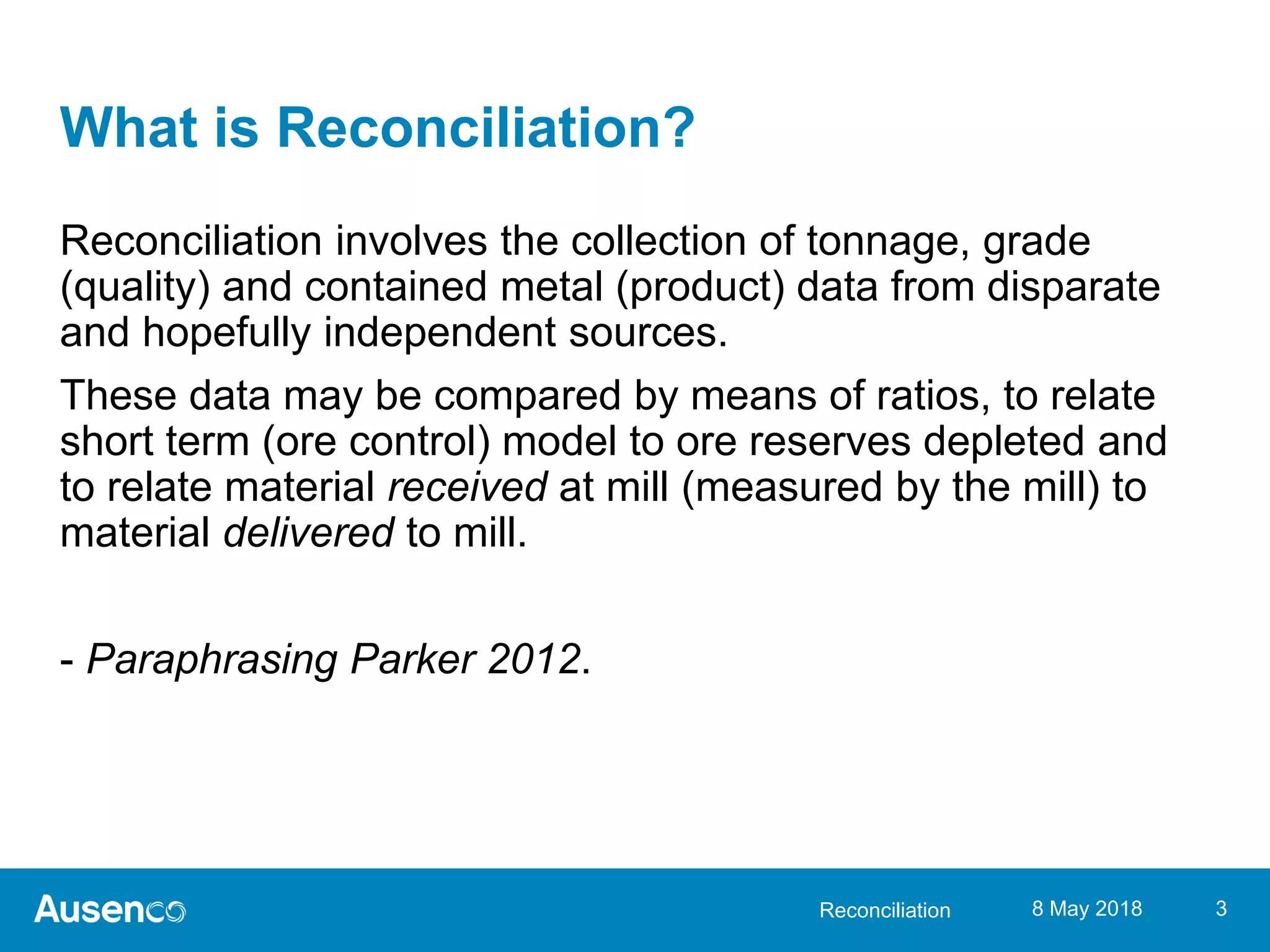 Reconciliation Harder than it Looks! | PDF