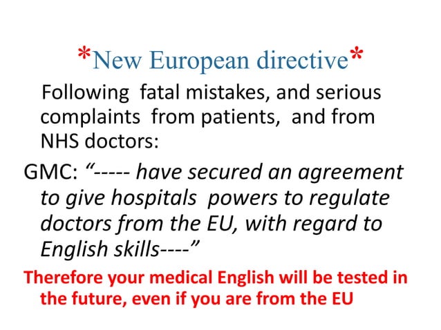 Cambridge Medical English - Medical English for Doctors, Nurses and ...