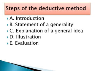 the deductive method | PPTX