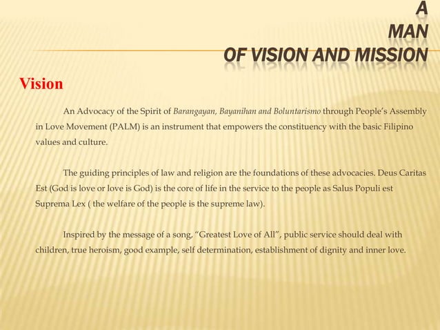 Mike Rama Man With Vision1 | PPTX