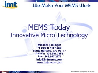 MEMS today | PPT