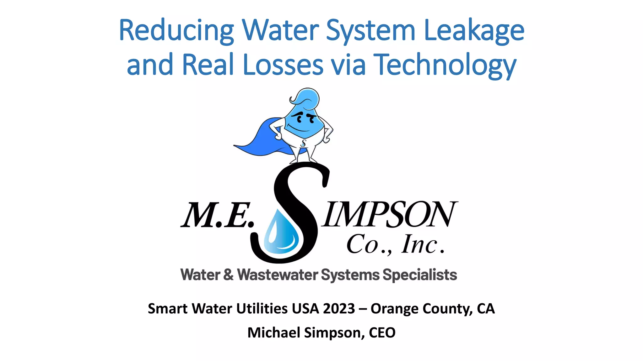 TECHNOLOGIES FOR IDENTIFYING AND REDUCING LEAKAGE / REAL LOSSES | PDF ...