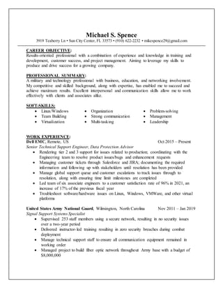 Mike spence professional resume | DOCX