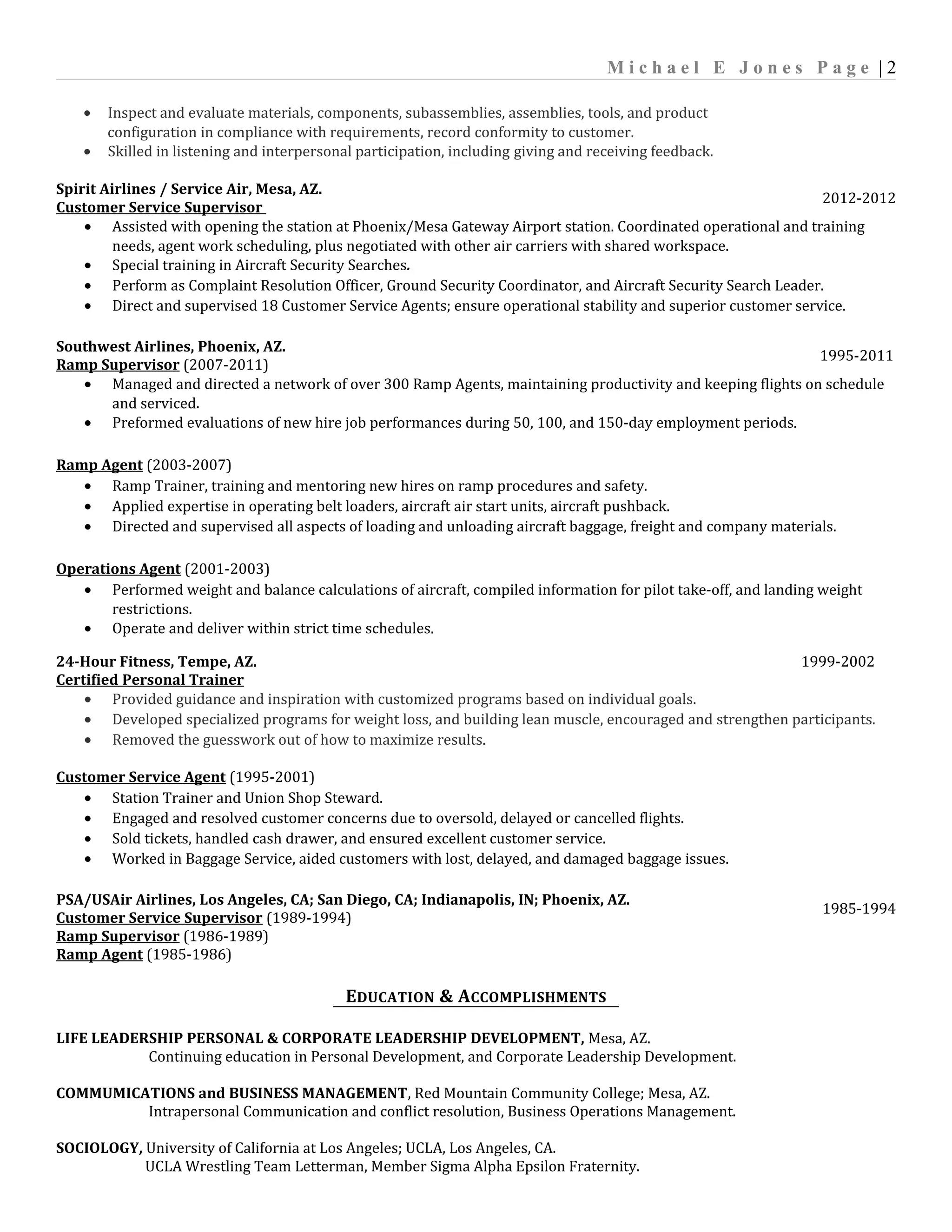 Mike's resume | DOC