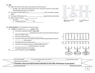 Biology - Regents Review Packet with Blanks | DOCX
