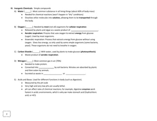 Biology - Regents Review Packet with Blanks | DOCX