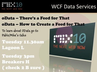Mike Taulty MIX10 Silverlight Frameworks and Patterns | PPTX