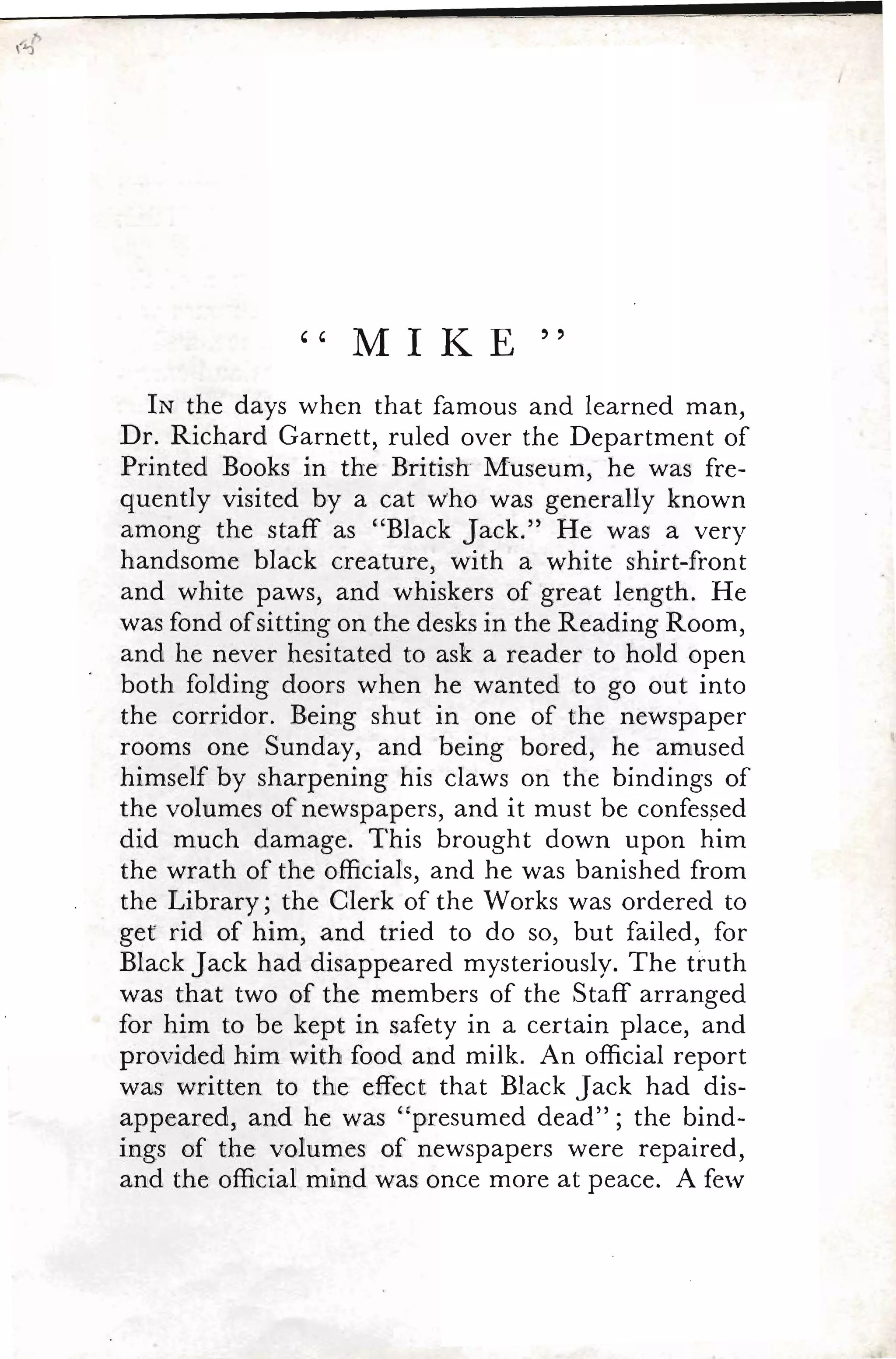 "Mike", the cat who assisted in keeping the Main Gate of the British ...