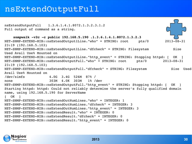 Nagios Conference 2013 - Mike Weber - SNMP Extensions | ODP | Computer Networking | Computing