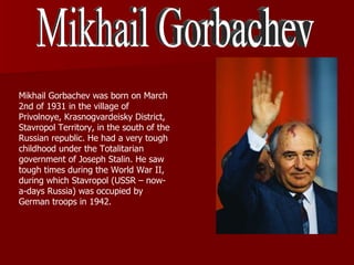 Mikhail Gorbachev & 1989 - Year of Revolutions | PPT