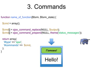 Михаил Крайнюк. Form API: AJAX-commands | PPT