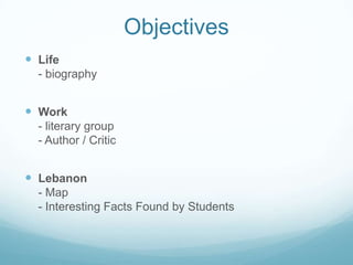 Mikhail naimy lebanon | PPTX