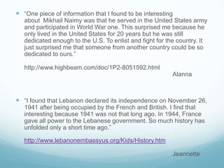 Mikhail naimy lebanon | PPTX