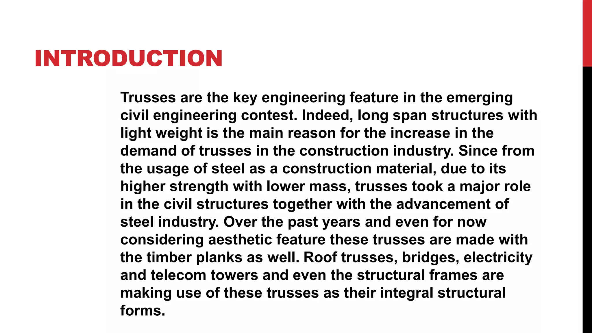 Structural Concept of Trusses | PPTX
