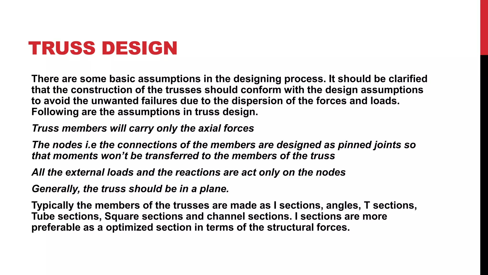 Structural Concept of Trusses | PPTX