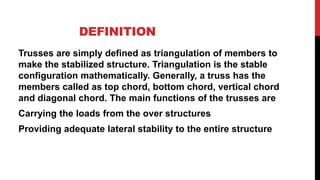 Structural Concept of Trusses | PPTX