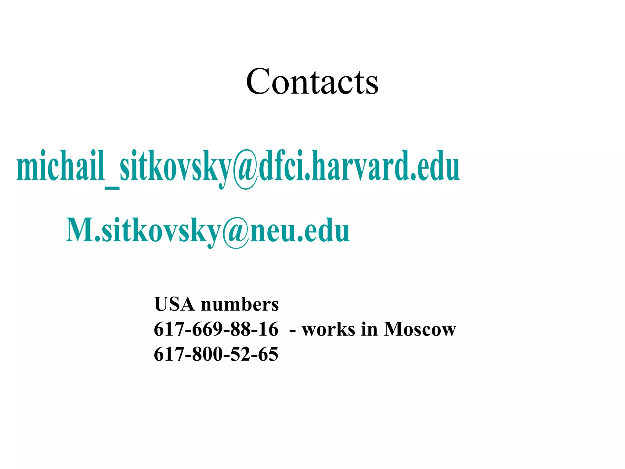 Mikhail Sitkovsky Skolkovo im modernization of medicine | PPT