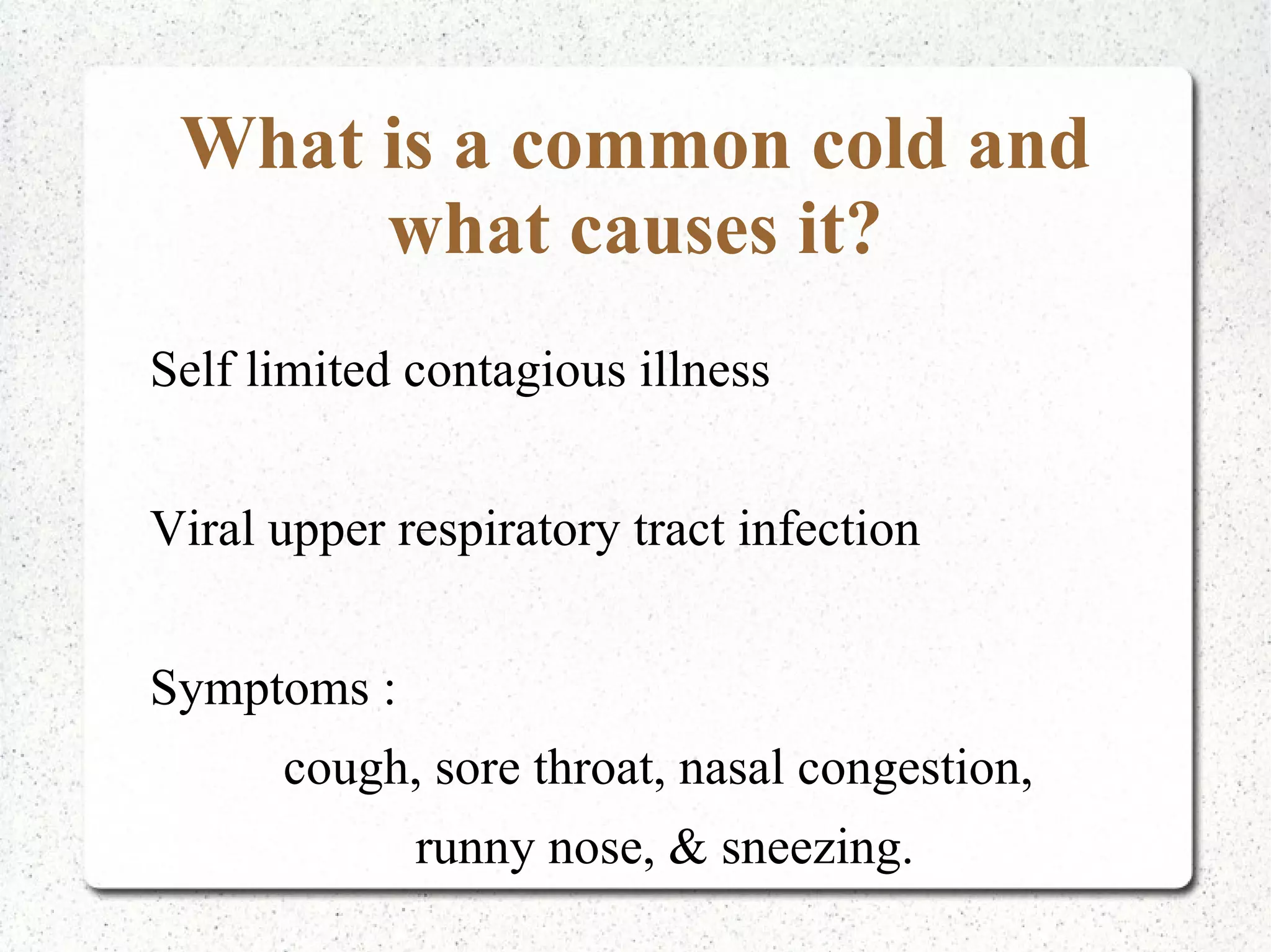 common cold | ODP