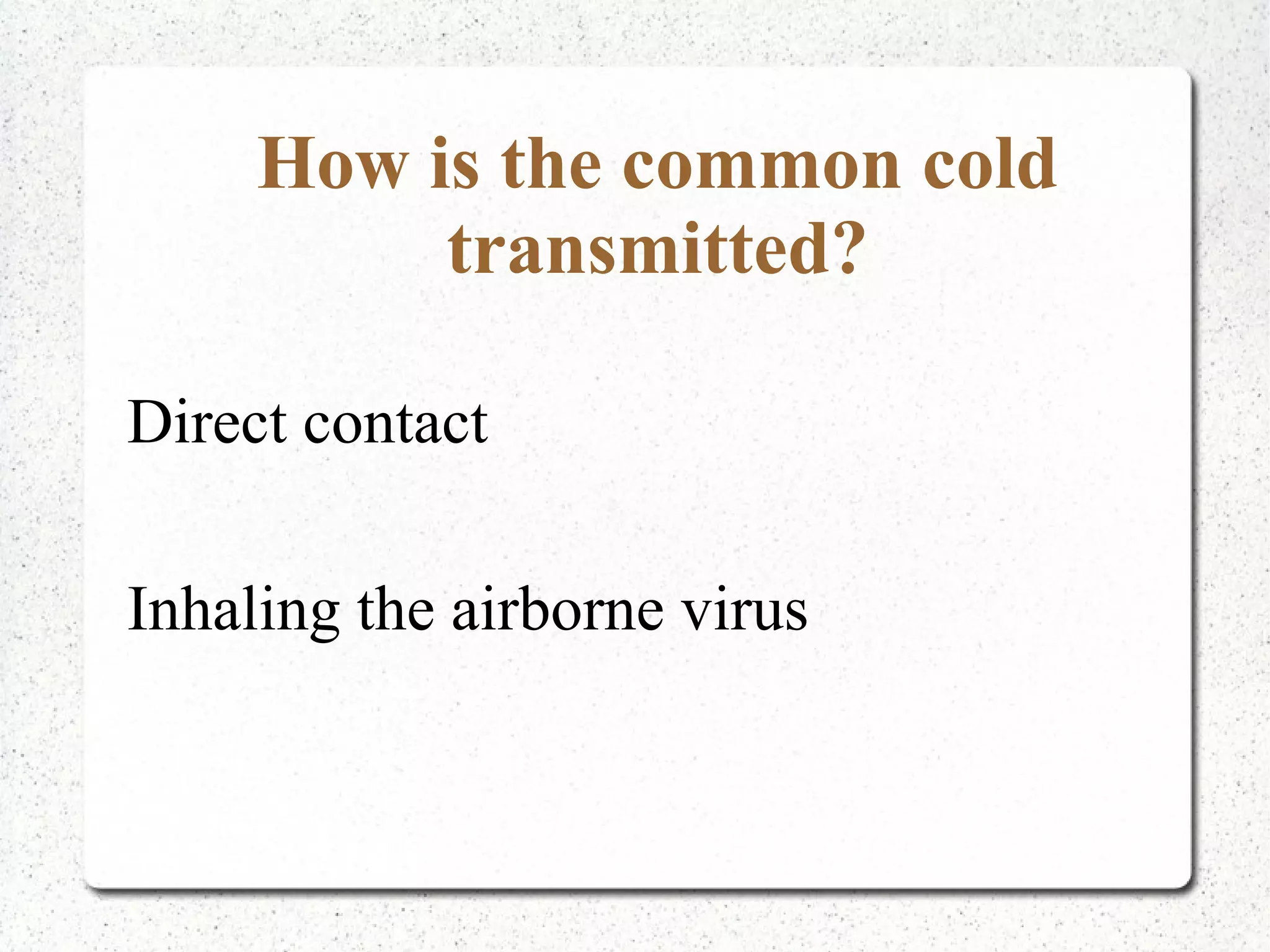 common cold | ODP