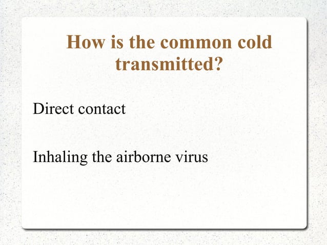 common cold | PPT