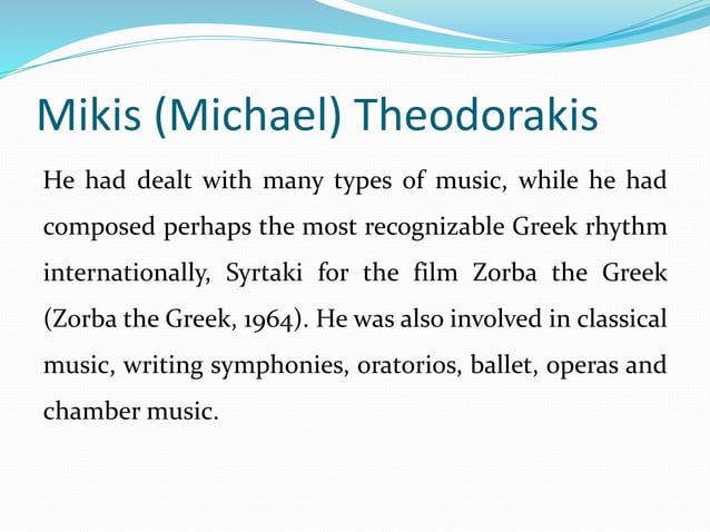 Mikis theodorakis | PPT