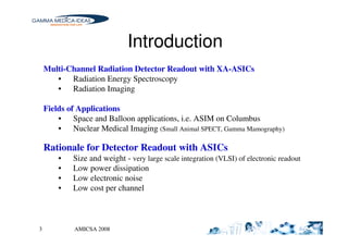 A Low Power & Low Noise Multi-Channel ASIC for X-Ray and Gamma-Ray Spectroscopy | PPT