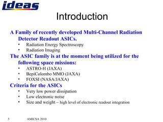 Multi-channel Detector Readout Integrated Circuits with ADCs for X-ray and Gamma-ray ...