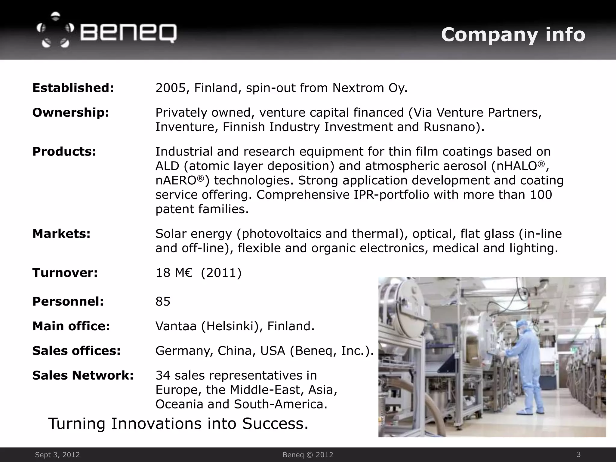 Innovation - Way to Commercial Success, Mikko Saikkonen, Beneq | PPTX