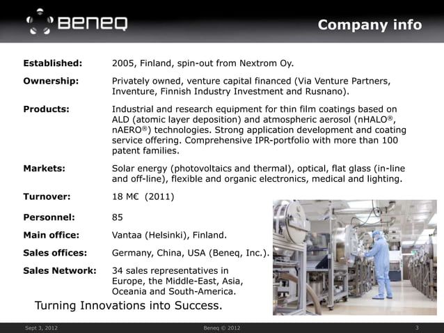 Innovation - Way to Commercial Success, Mikko Saikkonen, Beneq | PPTX