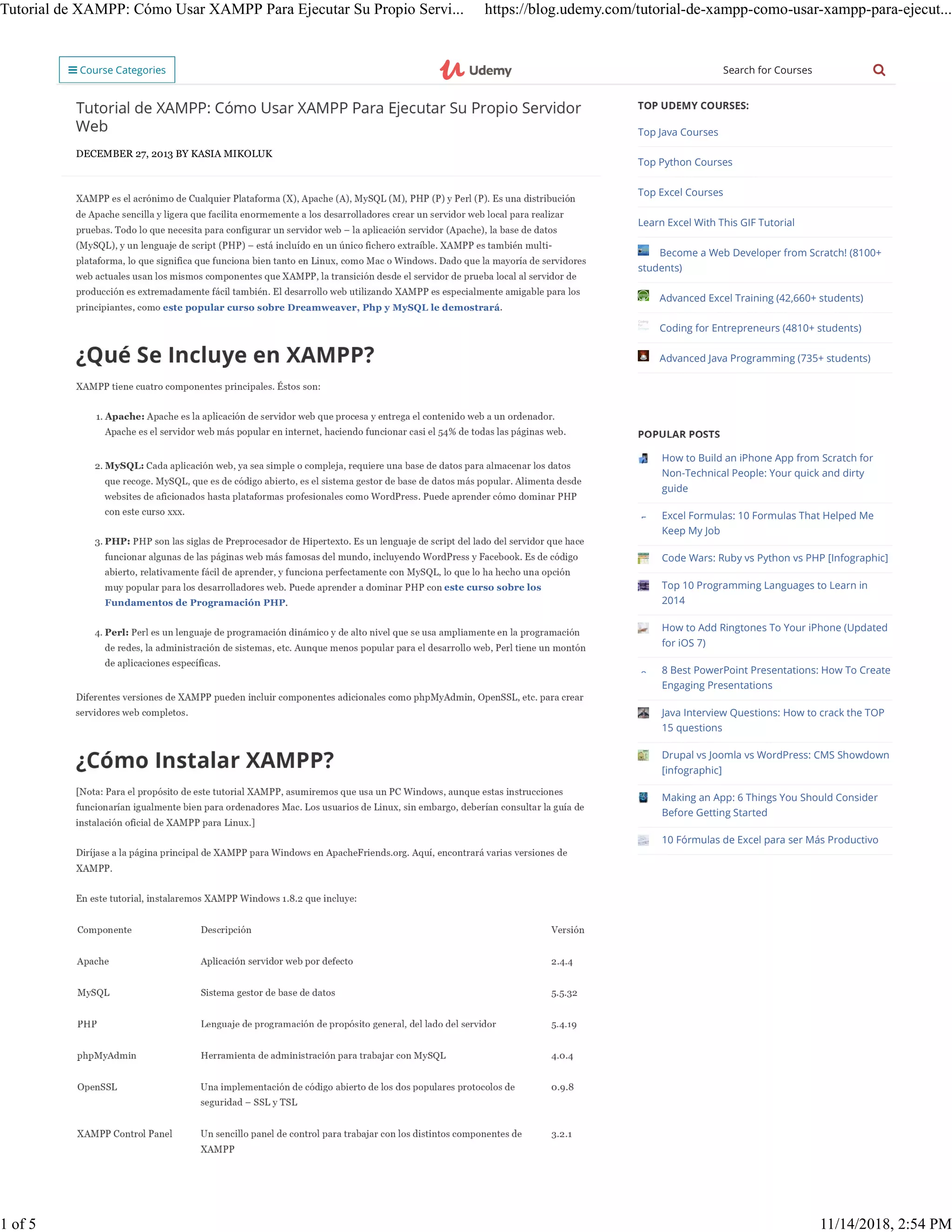 Mikoluk k tutorial de xampp | PDF