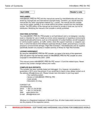 Mikrobasic pic pro_manual_v101 | PDF | Desktop Publishing | Computer ...