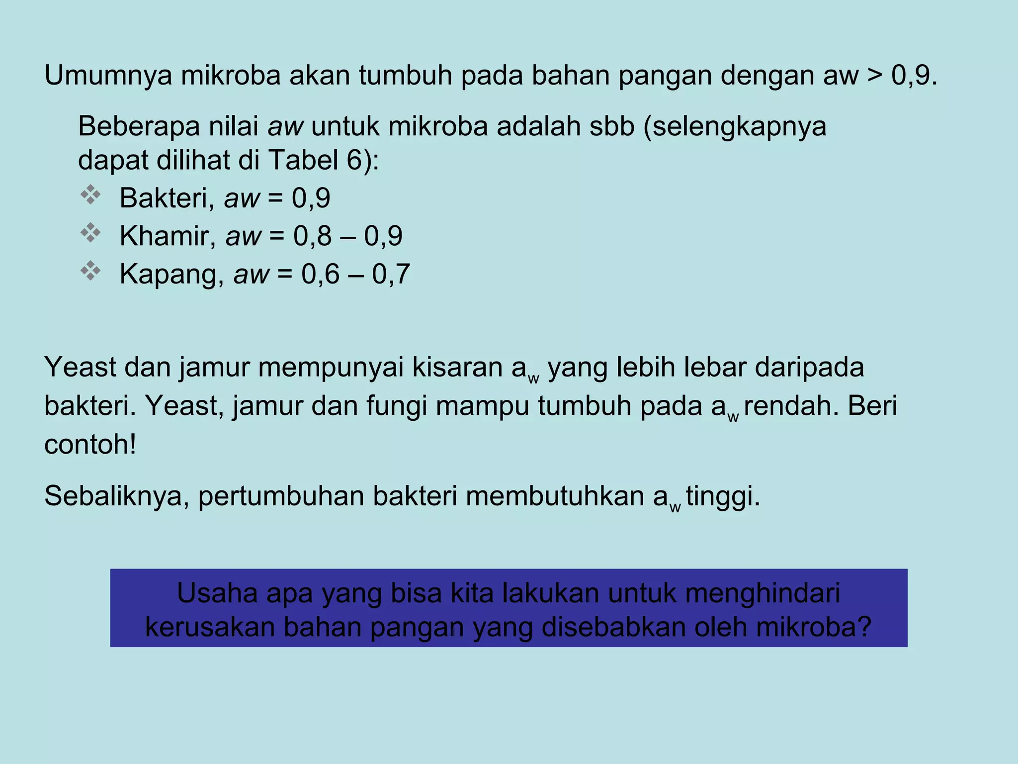Mikrobiologi pangan bab 1 - prinsip mikrobiologi pangan 2 | PPT