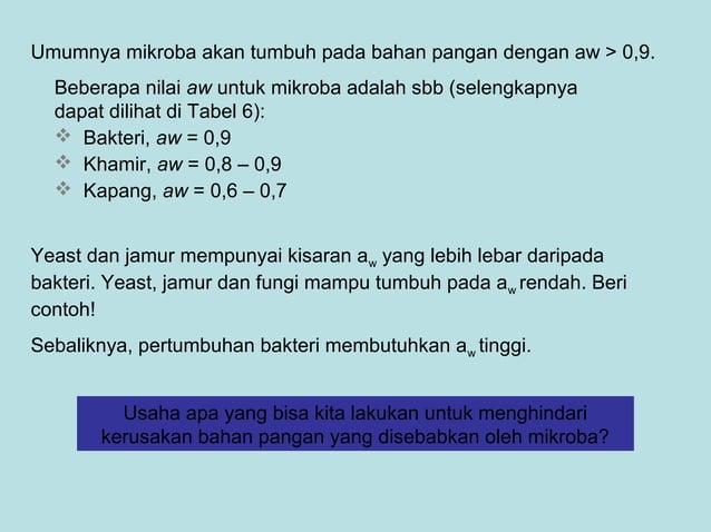 Mikrobiologi pangan bab 1 - prinsip mikrobiologi pangan 2 | PPT