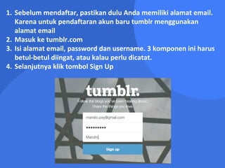 Panduan Dasar Mikroblog Tumblr | PPT