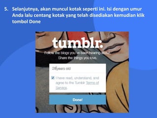 Panduan Dasar Mikroblog Tumblr | PPT