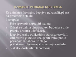 Uzimanje uzoraka za mikrobiološku analizu | PPTX